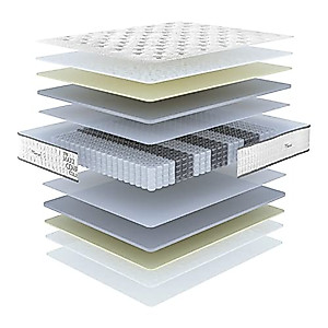 MAXX Sleep 11" Hybrid Mattress - Memory Foam Luxury Hybrid Mattress - 7-Zone Gorilla Pocket Spring System - 180 Night Trial - 11 Premium Layers - CertiPUR (Queen (U.S. Standard))
