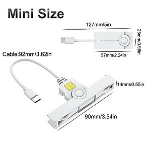 USB Smartfold Type C CAC Reader, USB C DOD Military USB Common Access CAC Smart Card Reader and ID CAC Card Reader,Compatible with Mac Os, Windows,Linux(Mini Foldable and Portable Type C) New