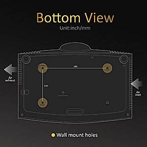 BenQ HT5550 True 4K UHD Home Theater Projector with HDR-PRO | 100% DCI-P3 & 100% Rec. 709 for Best Colors | Frame Interpolation for Fluid Picture, Black