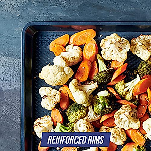 Blue Diamond Bakeware Diamond Infused Ceramic Nonstick, 18" x 13" Half Cookie Sheet Baking Pan, Dishwasher and Freezer Safe, PFAS-Free, Blue