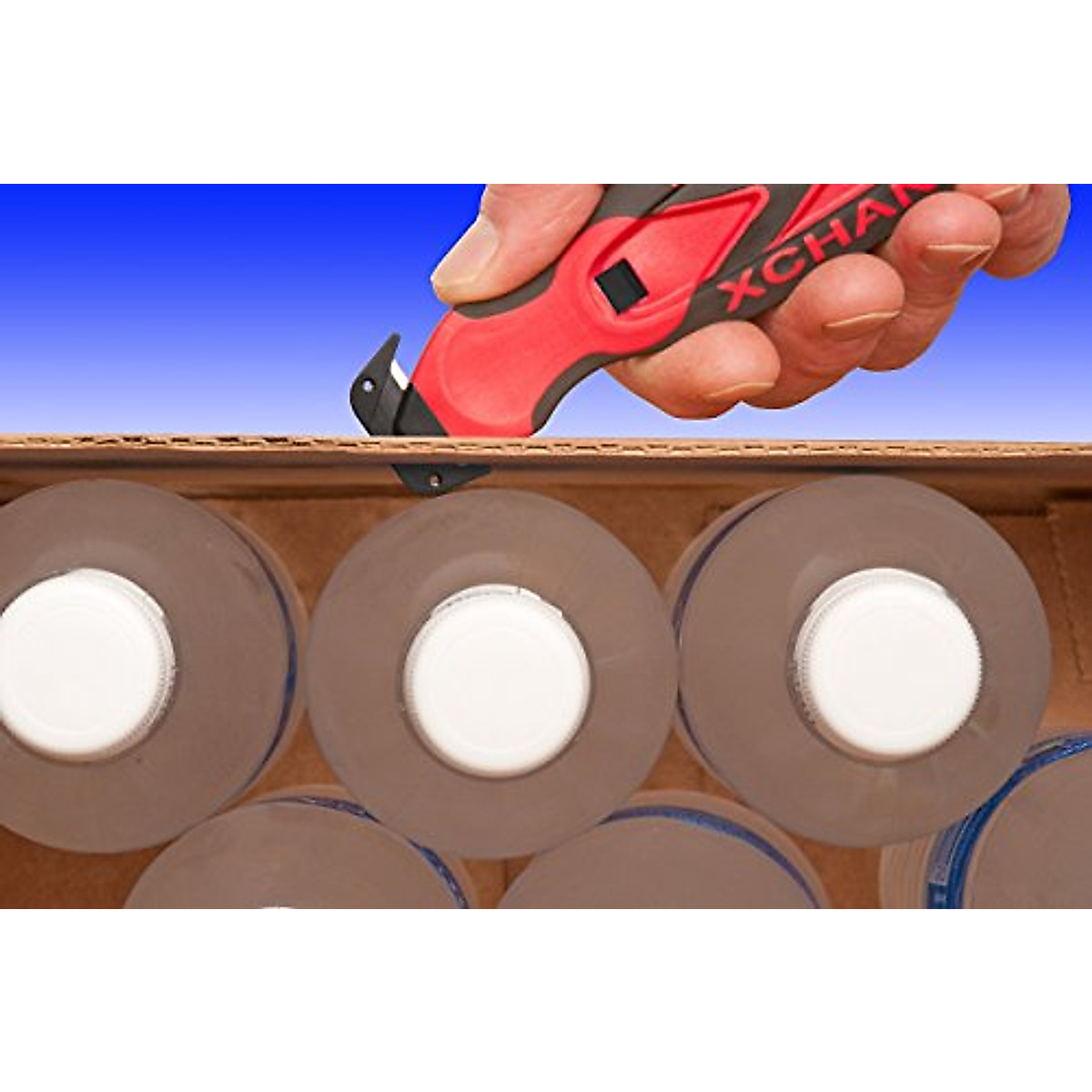 Klever X-Change, KCJ-XC-B, Safety Cutter, 6-1/2 in., Black/Blue