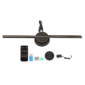 Vbestlife 3D Hologram Advertising Fan, WiFi Projector Support Screen Casting, Holographic Display Air Fan with 224LED, Adjustable Video Projectors for Office Business Store(Black)