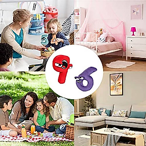 10pcs Number Plush Lore Toys， Alphabet Plush Lore Animal Toys, Fun Alphabet Stuffed Lore Plush Figure,Suitable for Gift Giving Fans