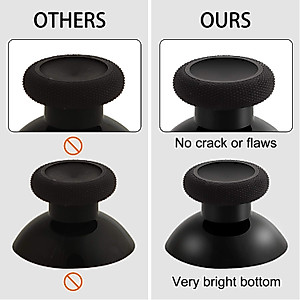 Sainwora 10 Pcs Thumbstick Replacement Kit for XBOX ONE/Xbox ONE S /PS4 Controllers Includes 4 Pack Black Analog Grip,T8/Phillips Screwdriver