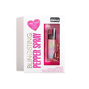 BLINGSTING Pepper Spray for Women - Maximum Strength OC Self Defense Spray - 12 ft Range - UV Marking Dye for Police ID - Safety Lock - Rainbow