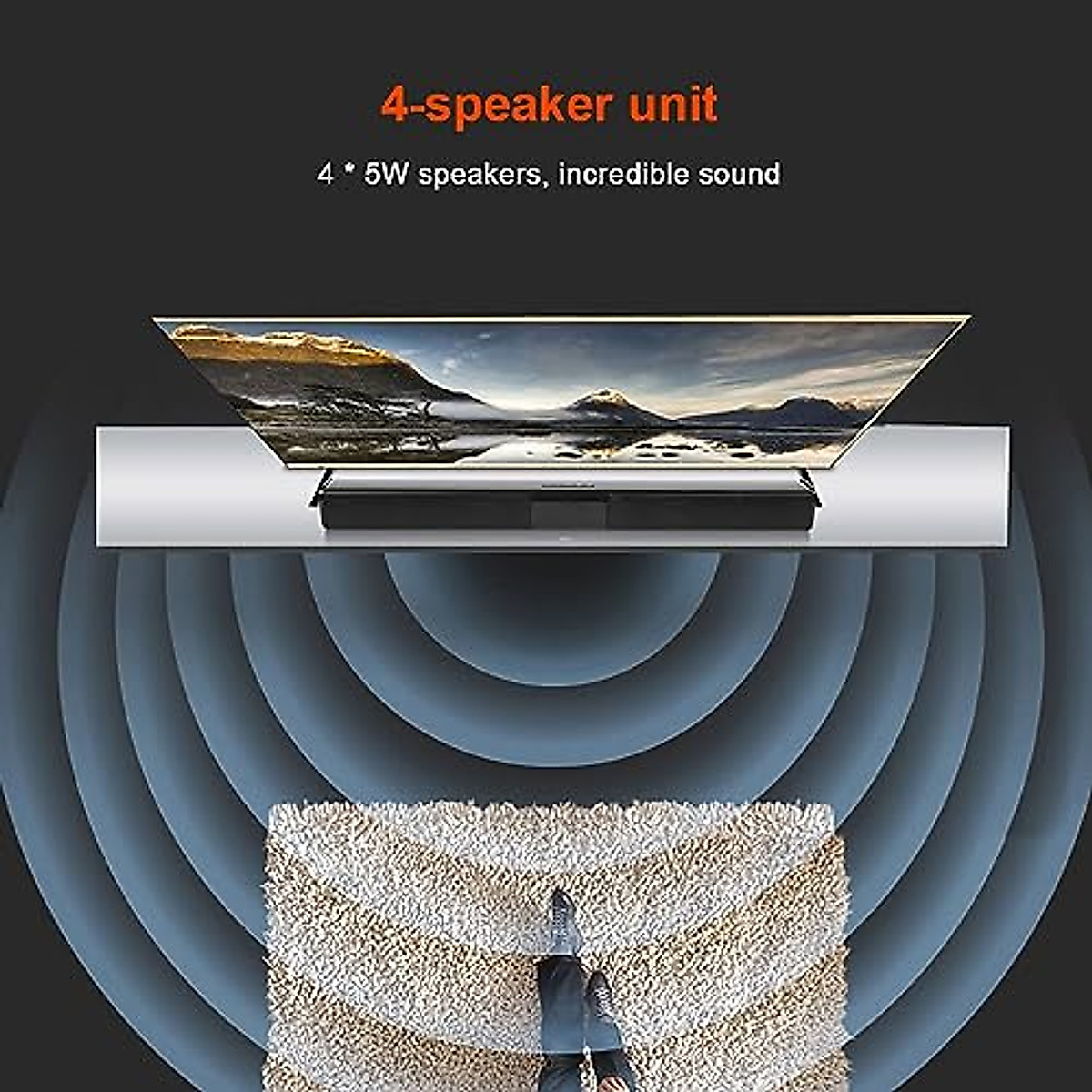 Kadimendium Stereo Surround Home Theater Wireless SoundBox Speaker Sound Bar with Remote Control
