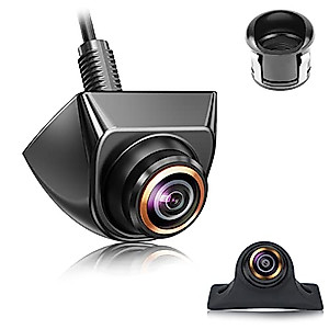 GreenYi AHD 720P Reverse Rear Cam Backup/Front/Side View Camera with Gold Rim + Hidden/Flush Mount Holder Shell
