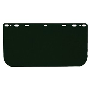 MCR Safety 181542 Polycarbonate Universal Visor Safety Faceshield, Dark Green, 8-Inch by 15-1/2-Inch, 0.040-Inch Thick, 1-Pair
