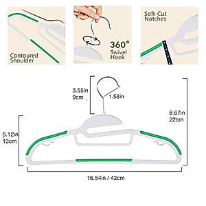 ATZJOY Non Slip Plastic Hangers 100 Pack Ultra Slim Heavy Duty Clothes Hangers Use for Wet & Dry Clothes