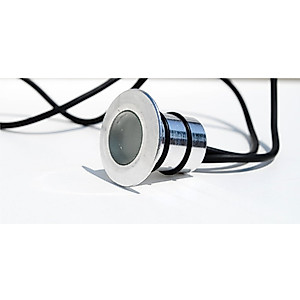 10 Pack White LED Light Deck Landscape Garden Lighting Kit with Transformer and Outdoor Photocell Dusk to Dawn Automatic Sensor