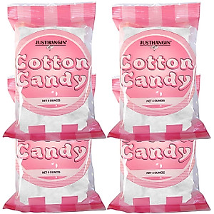 JUSTHANGIN' Cotton Candy Gourmet 4-Pack Box 16 oz Total (Wedding Cake)