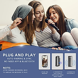 Wireless Lavalier Microphone for iPhone iPad with Charging Case - 2 Pack Lapel Mic Plug-Play, Auto-Sync and Noise Reduction for YouTube/TikTok/Video Recording/Interview/Live Stream, 600mAh battery