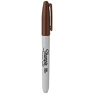SHARPIE Fine Point Permanent Markers, Brown, 1 Count