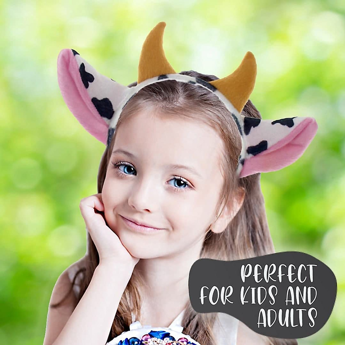 BOGAZNET Cow Ears Cow Print Party Supplies for Cow Party Cow Print Baby Shower Сow Ears Headband Cow Birthday Decorations Cow Ear Headband