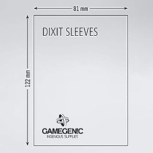 Prime Board Game Sleeves | Pack of 90 Extra-Clear Sleeves | 81 by 122 mm Card Sleeves Optimized for Use with Dixit and Mysterium | Premium Card Protection | FFG Sand Color Code | Made by Gamegenic