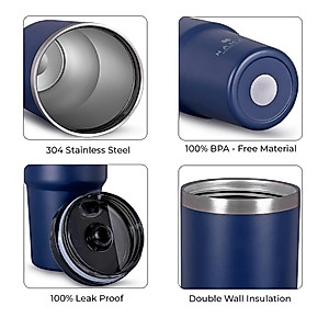 30 oz Stainless Steel Vacuum Insulated Tumbler with Handle Lid and Straw Leak and Spill Proof Travel Tumbler Cup with 2 Lids and Teddy Straw Cap Water Tumblers for Women and Men 890 ml