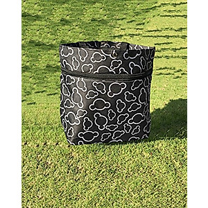 Collapsible Foldable Cart Reusable Shopping Grocery Trolley Bag on Wheels(Black)