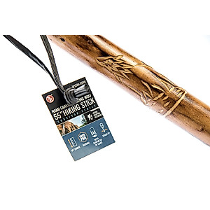 SE Survivor Series Wooden Walking/Hiking Stick with Hand-Carved Howling Wolf Design, 55" - WS628-55HW