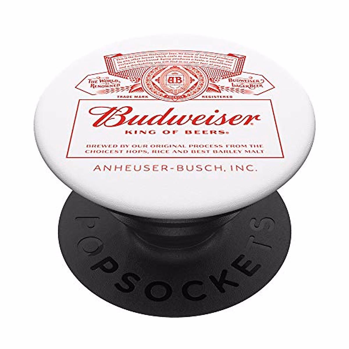 Budweiser Can Label PopSockets Stand for Smartphones & Tablets PopSockets PopGrip: Swappable Grip for Phones & Tablets