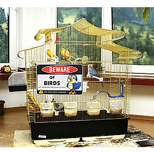 Venicor Bird Sign Decor - 8 x 12 Inches - Aluminum - Bird Gifts for Bird Lovers Women Owners - Bird Decorations for the Home Accessories Wall Art Stuff