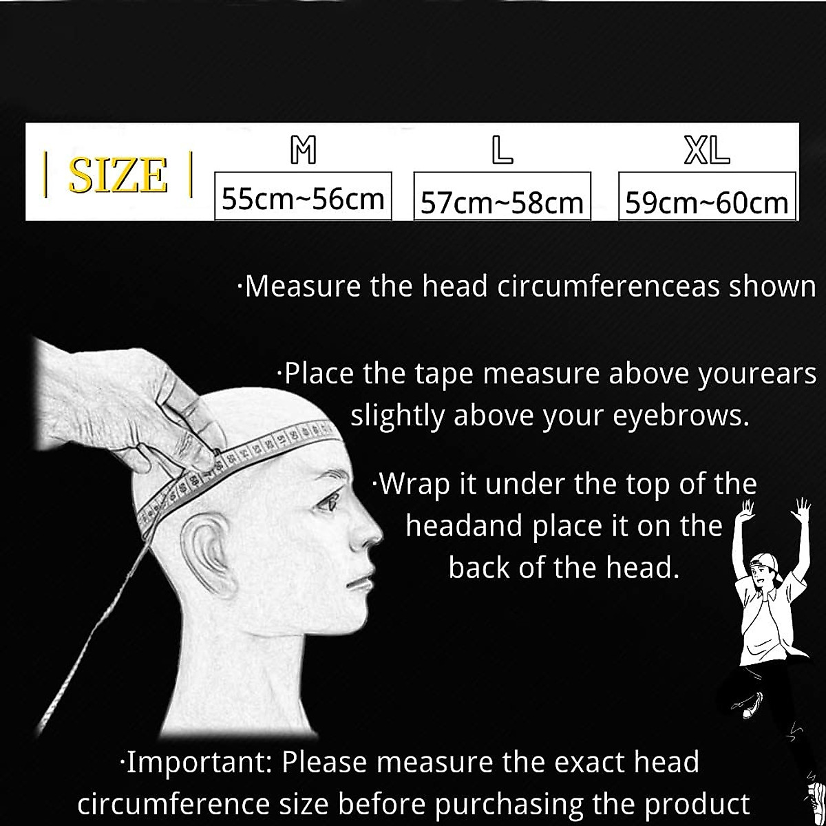 WYFDC DOT Approved - Retro Baseball Style Cap Motorcycle Helmet Unisex-Adult - for Bike Cruiser Chopper Moped Scooter (X-Large, Painting), Black