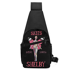 Lil Skies Crossbody Bags Sling Backpack for Man & Women Chest bag Multifunction Hiking Pack Small Shoulder Backpack,Camping,Sports Shoulder Bag,Small Travel Daypack