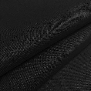 Foreate Waterproof Fabric by The Yard 600d Cordura Canvas Fabric 58 inch Wide for Indoor Outdoor Patio 1 Yard, Black