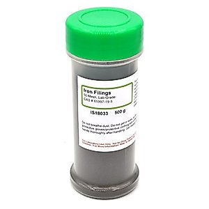 Coarse Iron Filings, 1.1lb (500g), Laboratory-Grade, Made in USA and MSDS Available - The Curated Chemical Collection