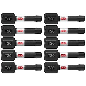 BOSCH ITT20102 2-Pack 1 In. Torx #20 Impact Tough Screwdriving Insert Bits