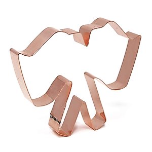 Crossed Finish Line Flags Copper Cookie Cutter