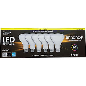 Feit Electric Dimmable Led BR 30 Flood 65W Soft White, 6 Count