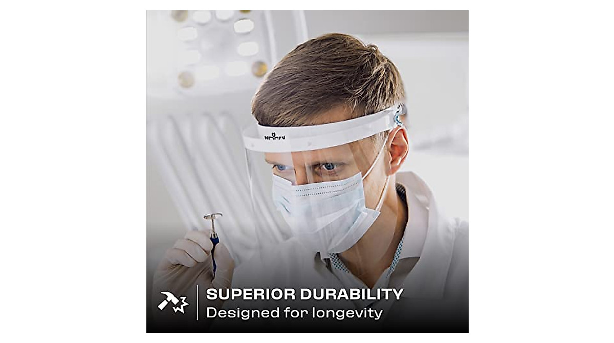 NoCry 5-Pack Replacement Visors for Safety Face Shield