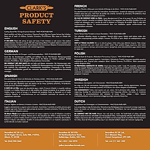 CLARK'S Bamboo Cutting Board Care Kit, Includes Mineral Oil (12oz) and Carnauba Beeswax (6oz) Enriched with Orange & Lemon Extract, Bamboo Cutting Board Oil Food Grade, Cutting Board Wax Bamboo