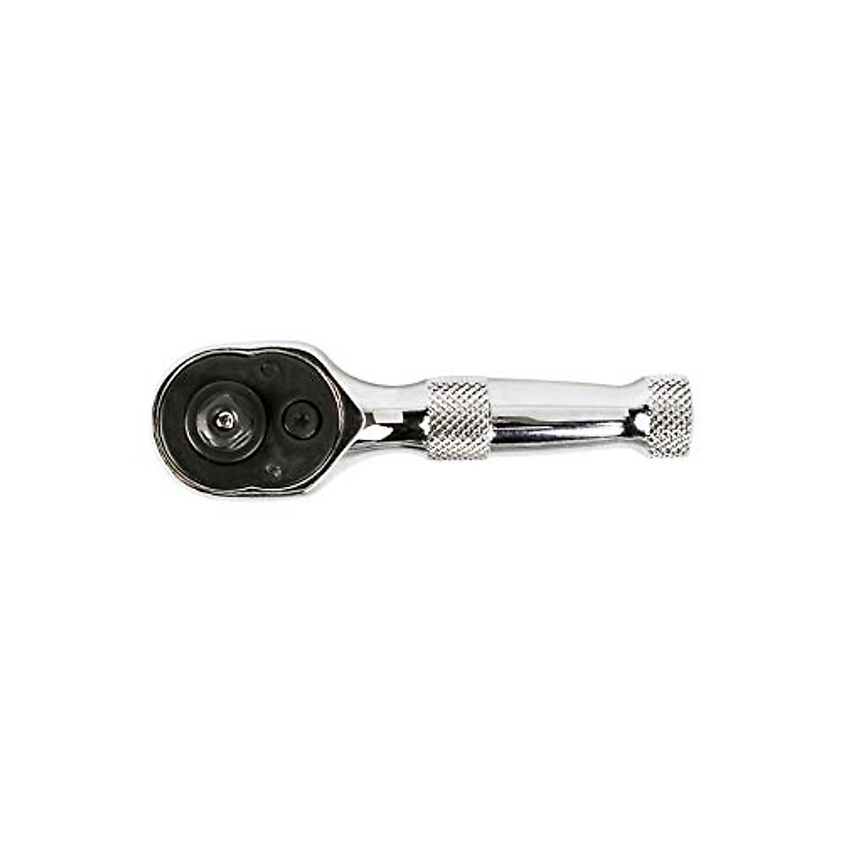 ARES 42035-1/4-Inch Drive 72-Tooth Stubby Ratchet - Chrome Vanadium Steel Construction and Mirror Polish Finish - 3.35-Inch Length - Quick Release Reversible Head
