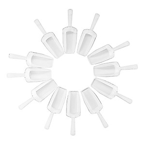 Super Z Outlet 5.5" Mini Acrylic Plastic Kitchen Scoops for Weddings, Candy Dessert Buffet, Ice Cream, Protein Powders, Coffee, Tea (Clear)