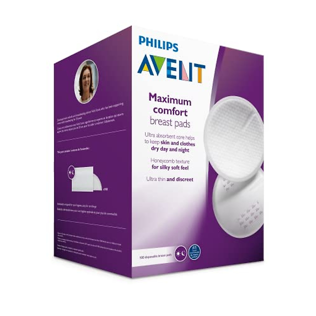 Philips AVENT, Disposable Breast Pads, White, 100 Count, SCF254/13