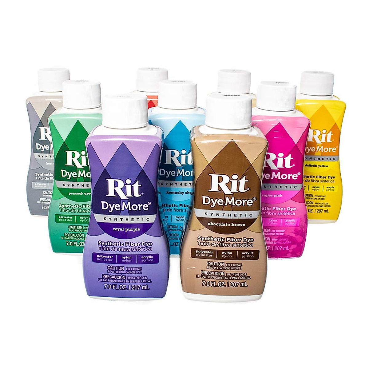 Synthetic Rit Dye More Liquid Fabric Dye – Wide Selection of Colors – 7 Ounces - Graphite