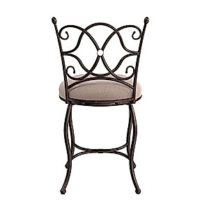 Hillsdale Furniture Vanity Stool Brody Metal, Rubbed Gray