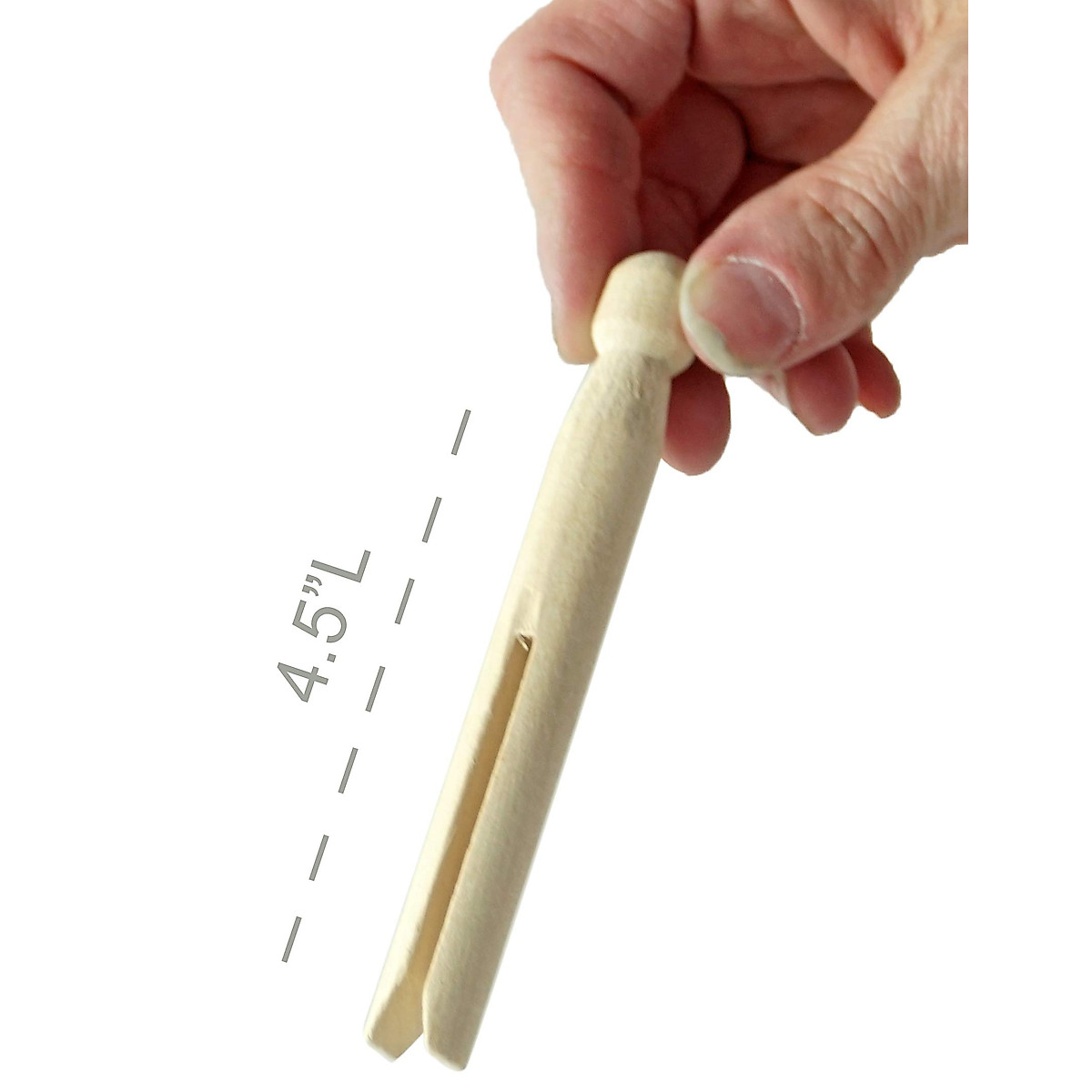 Home-X Peg Clothespins for Hanging Laundry, Decor, or Arts and Crafts (Pack of 24)