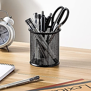 Amazon Basics Wire Mesh Pen Cup, Black