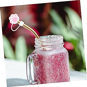 Yardwe 6pcs Straw cap straw cover cap straw topper cute straw covers straw covers for reusable straws Straw Plugs 6-8 mm straw tip cover glass straws universal Pipette tip girl