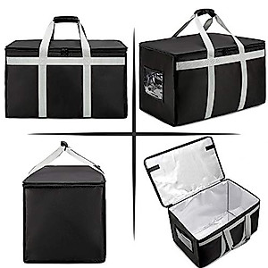 DERABY Insulated Delivery Bag Carrier XXXL 23"x15"x14" Commercial Grade