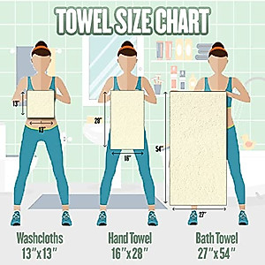 Luxury Hotel & Spa Decorative Towel, 100% Turkish Cotton 750+ GSM, Personalized Monogrammed Gift, for Bathroom, Gym, and Kitchen, Soft Hand Towel 16" X 30" (White, Monogrammed Hand Towel - Set of 2)