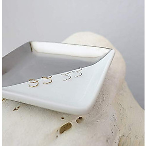 Double Hoop Twist Earrings - Single earring or a Pair of earrings • 8 mm Two Piercing Earring • Tiny Huggie Hoops • Minimal Spiral Earring • Double Cartilage or Helix Piercing