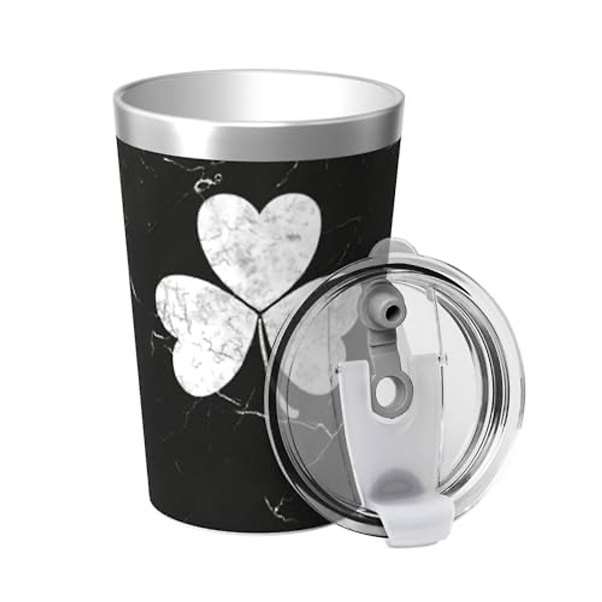 St. Patrick's Day Gifts For Women Men 12oz Travel Coffee Mug with Lid Reusable Insulated Stainless Steel Coffee Tumbler Tea Cup-AA