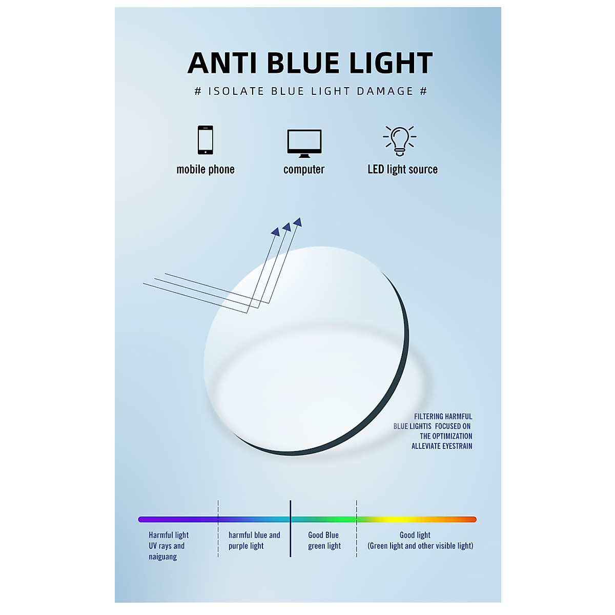 B and Q 6 Pack Mens Rectangular Half Frame Blue Light Blocking Reading Glasses Black Spring Hinge Readers (BQ8008 BK x 6, 1.50) 1.5