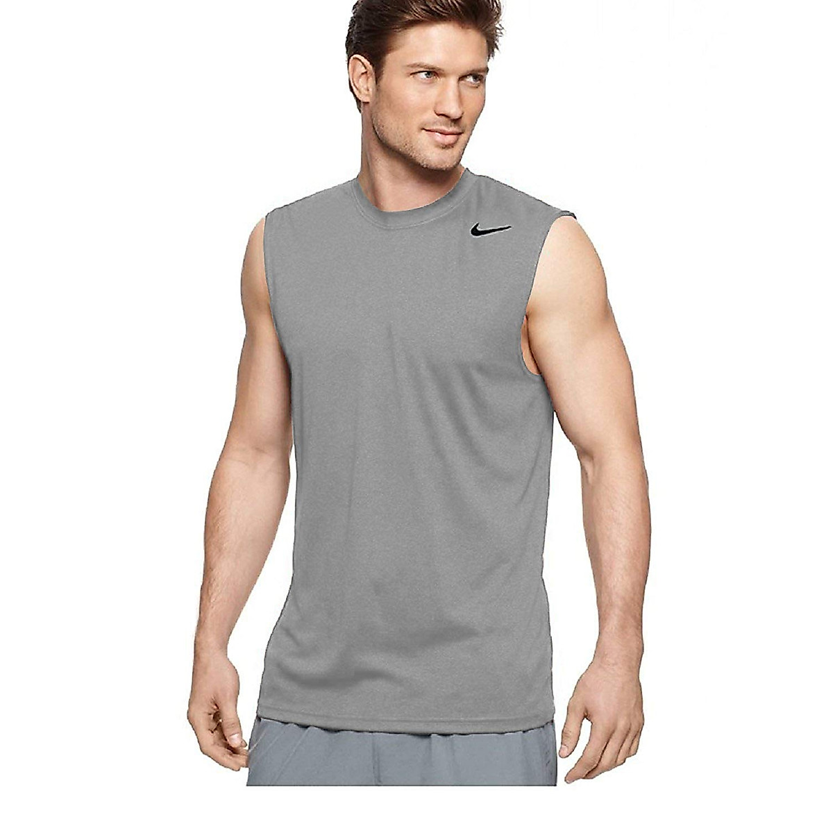 Nike Mens Legend Dri Fit Sleeveless T Shirt (Large, Grey)