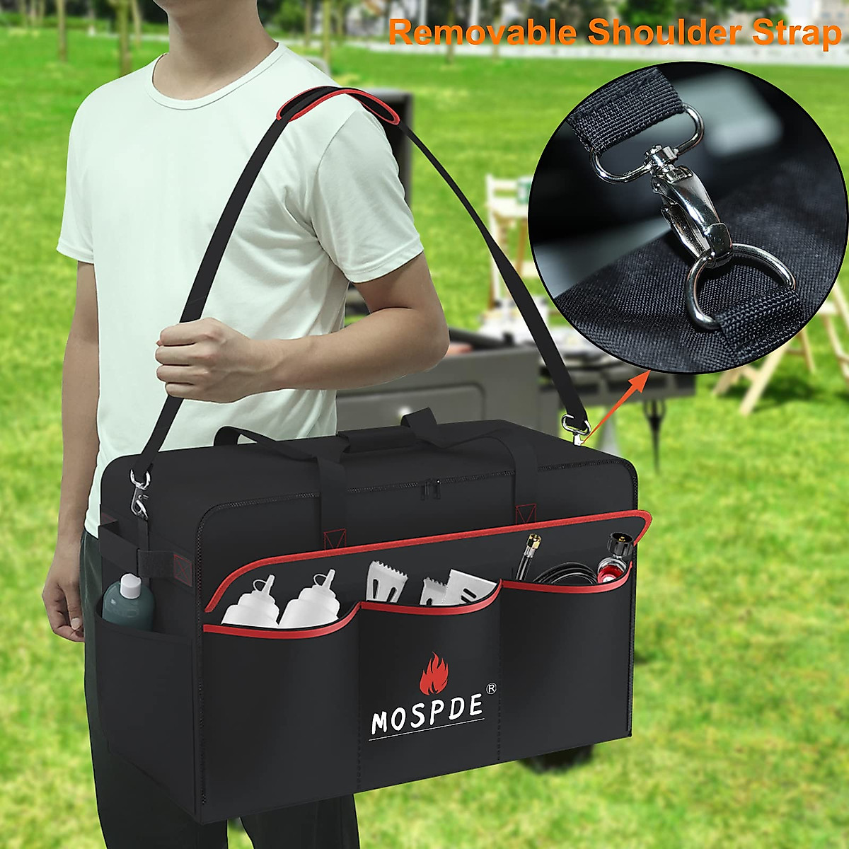 22 Inch Griddle Carry Bag for Blackstone 1666 22 Inch Grill Table Top Griddle Without Hood Lid, Fits Blackstone 22" Grill Griddle with Grill Cover Carrying Bag