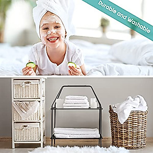 Wash Cloths Bulk White Face Cloths Cotton Washcloths Set Hand Towels Absorbent Quick Dry Towels for Bathroom Soft Cleaning Rags for Bath Body Spa Gym Kitchen Dish, 12 x 12 Inches (100 Pieces)