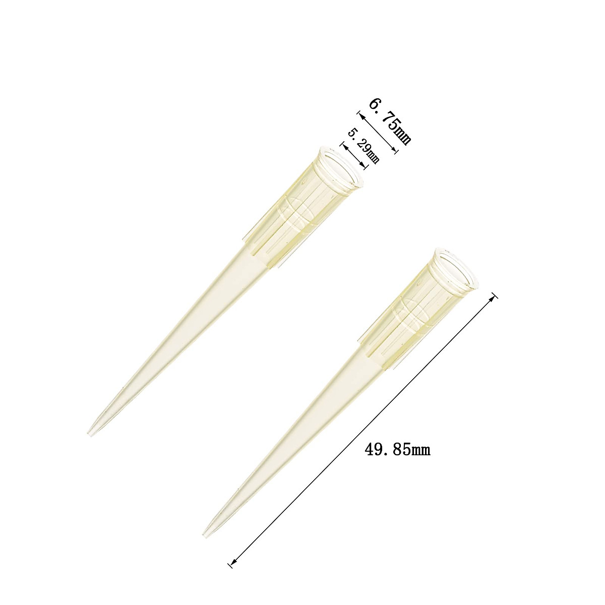 Eowpower 10Boxs 960Pcs Yellow 200ul Pipettor Universal Pipette Tips - Racked, Non-Pyrogenic DNAse/RNAse Free, 96 Tips/Rack